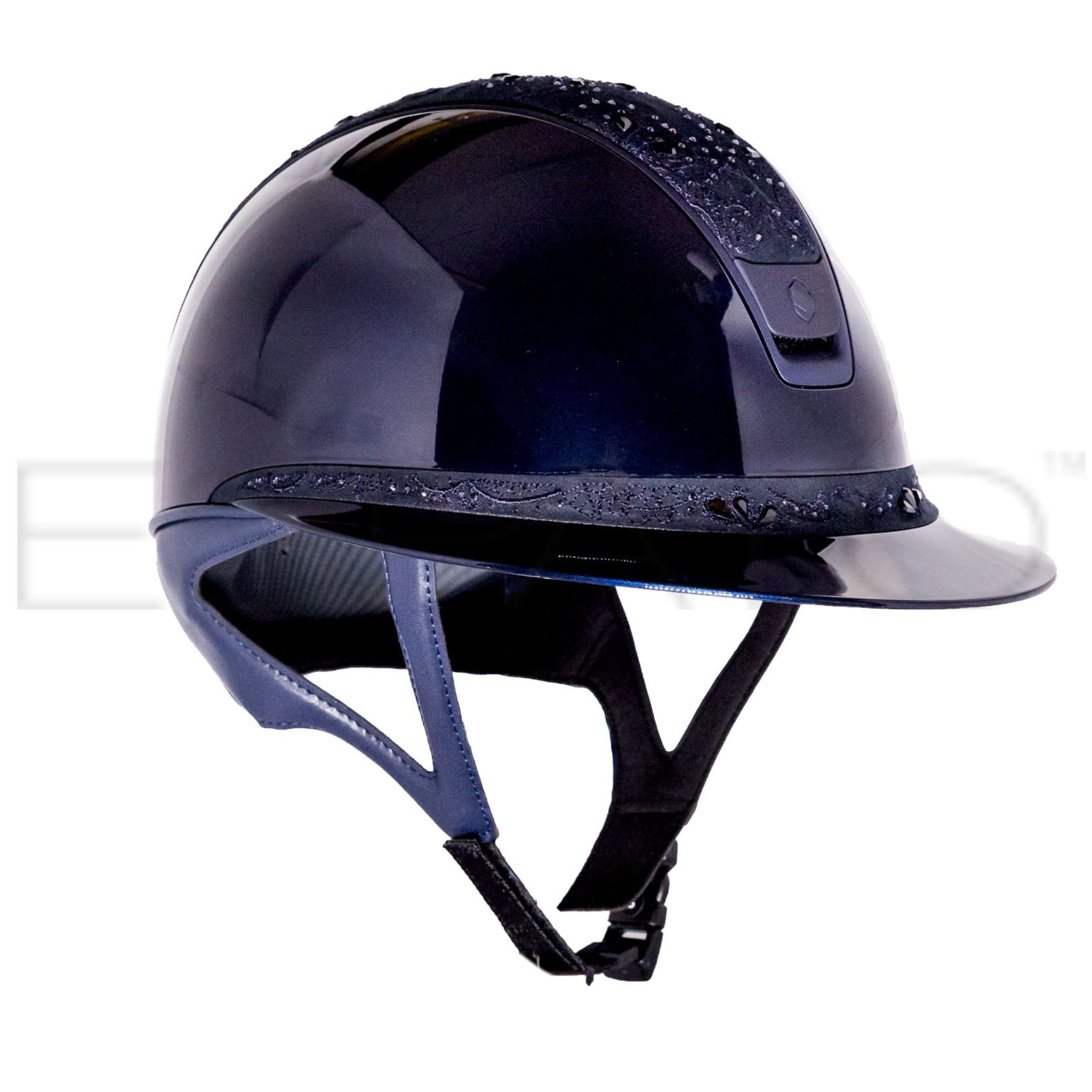 Samshield Miss Shield Shadowglossy 2.0 Riding Helmet Crystal Bloom Top ...