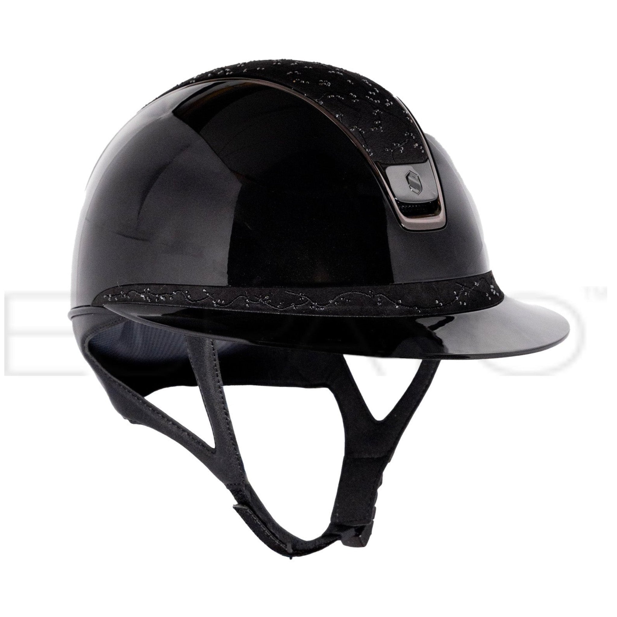 Samshield Miss Shield Shadowglossy 2.0 Riding Helmet, Crystal Leaf Top ...
